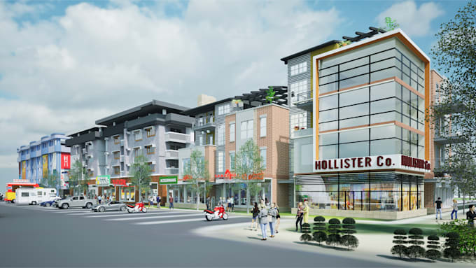 Do neighborhood, urban plan, master plan 3d model render with ...