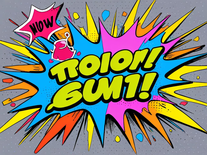 Design comic text, comic logo, words, pop art, and slogan by ...