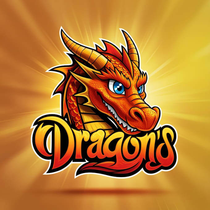 Do custom dragon mascot logo design by Katherinemcmn | Fiverr