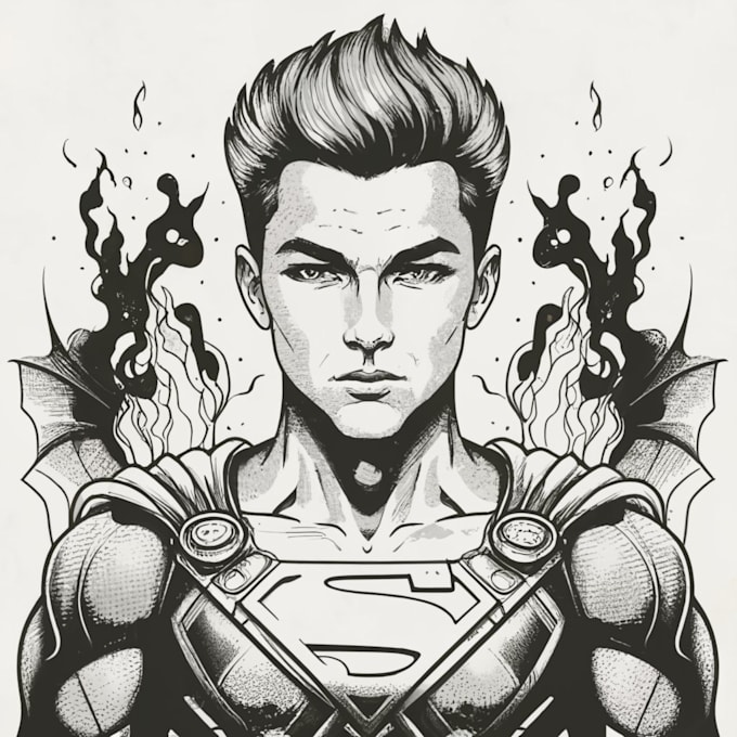 Draw superhero action comic by Ronelbr45 | Fiverr