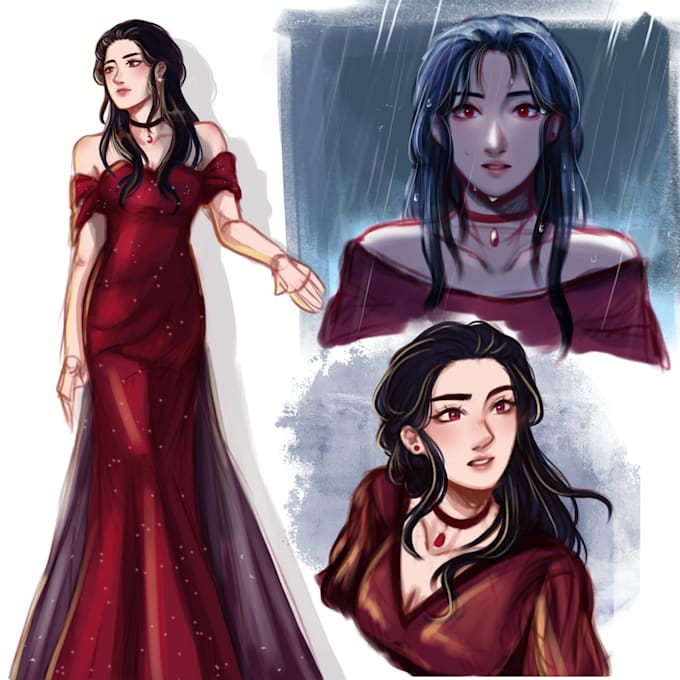 Do art or fanart commissions in manhwa style by Laraflores307 | Fiverr