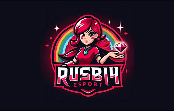 Make a unique ruby esport mascot logo with vector file by Grace_boehm ...