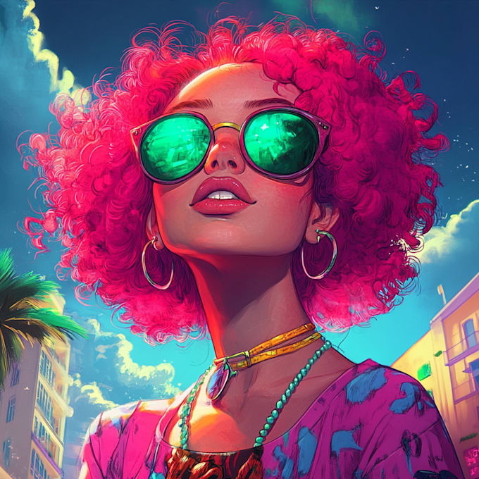 Make a cartoon album cover art for you in my artistic style by ...