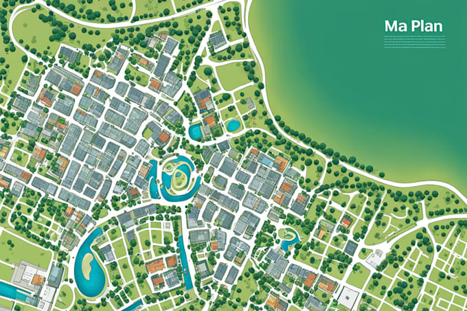 Design a map or a site plan vector illustration by Delizilson | Fiverr