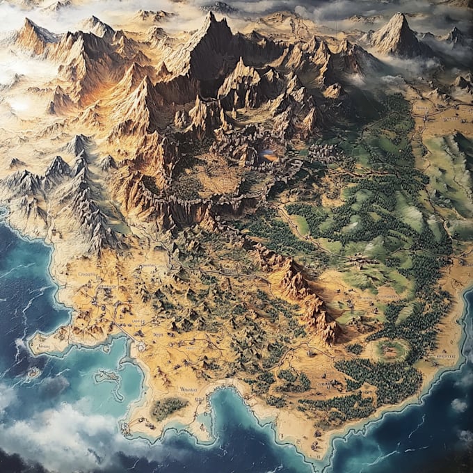 Create a professional fantasy map for your rpg game,book etc by ...