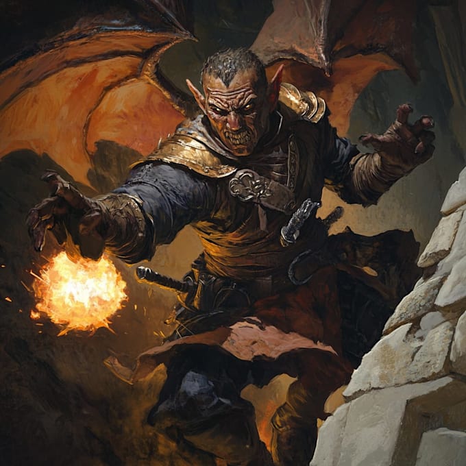 Dessiner l'art du personnage du dnd et l'art du personnage du dnd