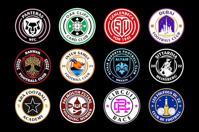 Design modern circular football badge or roundel soccer logo by ...