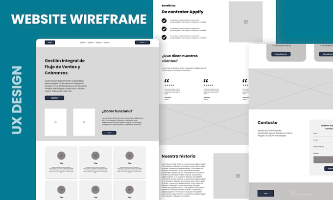 Create web or app ux wireframes, user flows, and prototypes by Ailen_alvarez | Fiverr