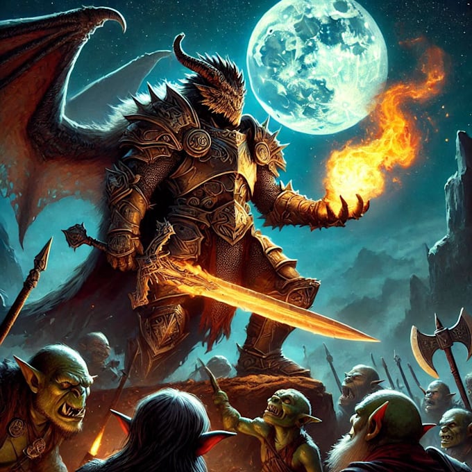 Make a dnd character art and dnd character art by Hinaese | Fiverr