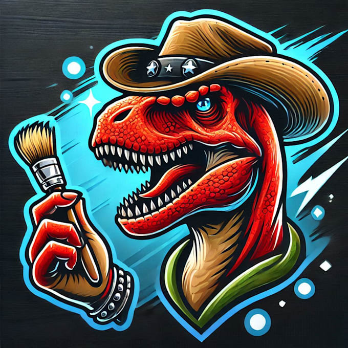 Do make amazing dinosaur head mascot logo design within 24 hours by ...