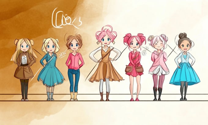 Draw quick amazing character illustration in anime style by Manyisanj ...