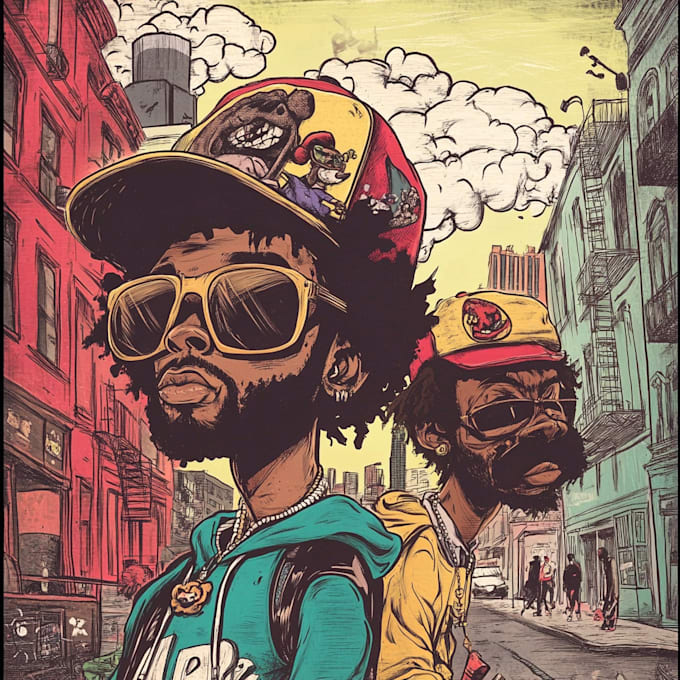 Do dope cartoon album cover art by Jodietundi | Fiverr