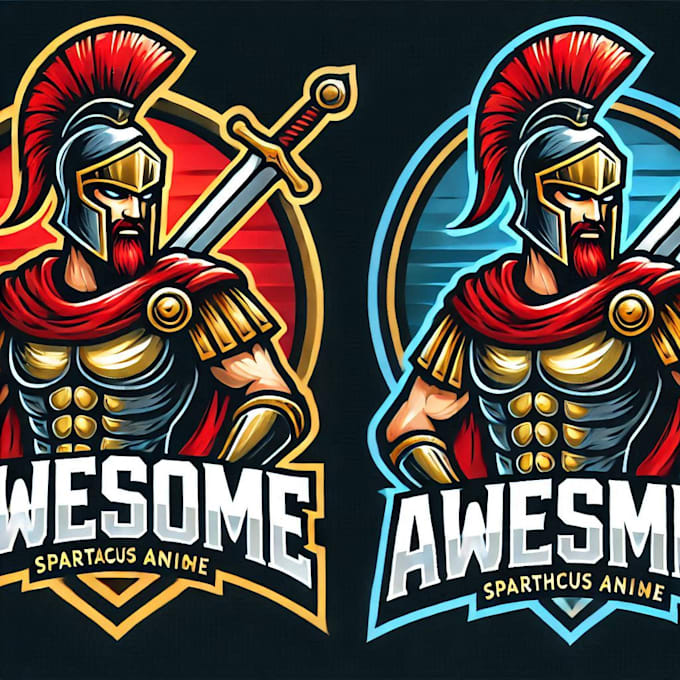 Do awesome for spartacus knight mascot logo design with 1 day delivery ...