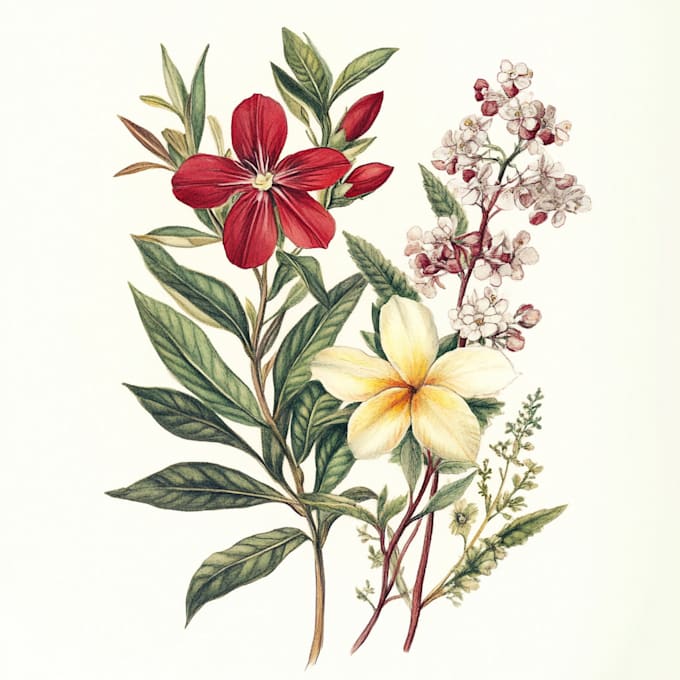 Draw botanical illustrations of flowers and plants by Lilyroseadams ...