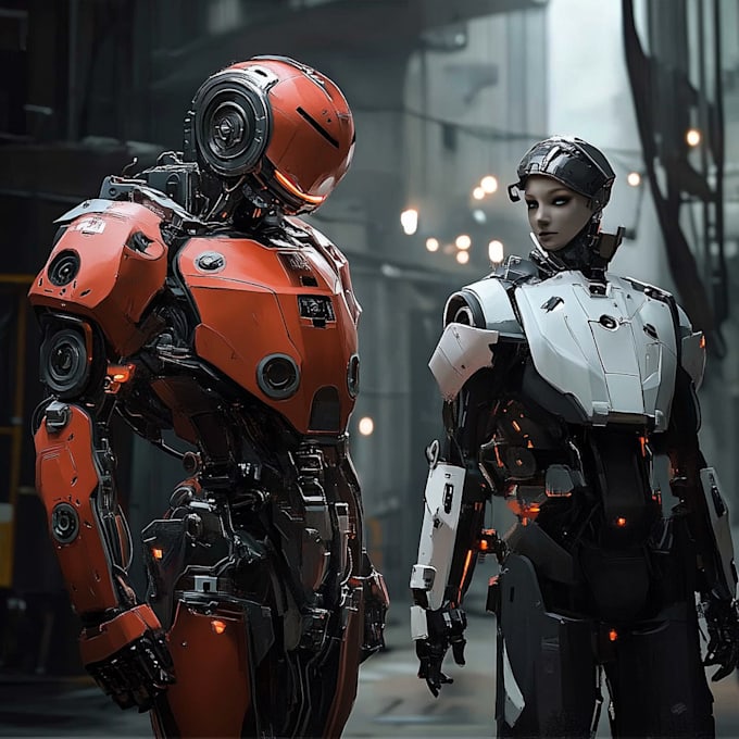 Draw custom robot, mecha and cyborg character by Dindraffire | Fiverr