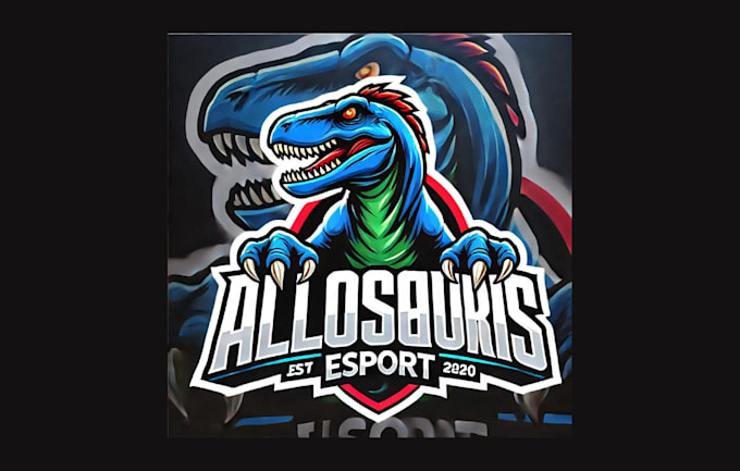 Create allosaurus dinosaur mascot logo with unlimited revision by Amir ...