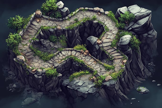 Do a fantasy map illustration or dnd map art by Evebeaton | Fiverr