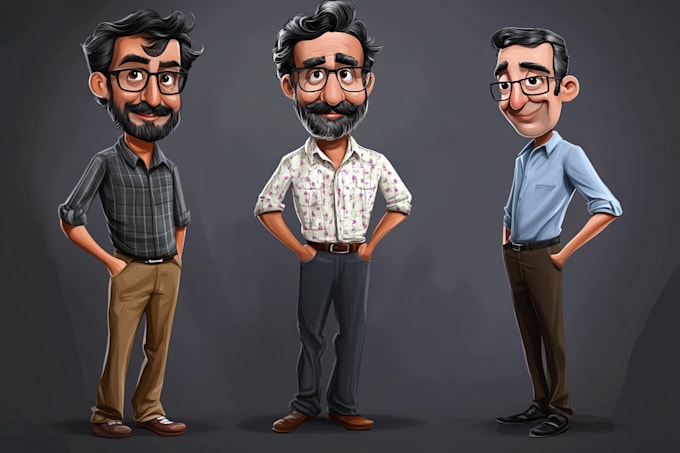 Draw funny cartoon caricature from your photo by Keyarrarr | Fiverr