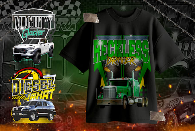 Design nascar bootleg car show from your photo by Friantdwi | Fiverr