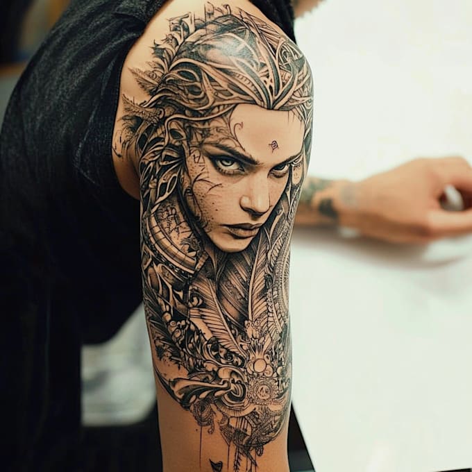 Create custom tattoo design, tattoo sleeve by Braberis | Fiverr