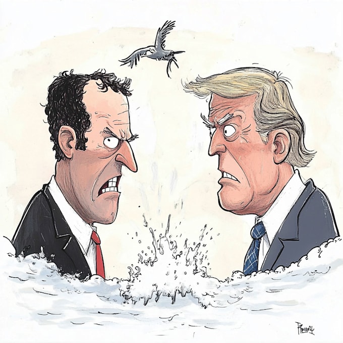 Illustrate your editorial or political cartoon idea by Fauxhobie | Fiverr