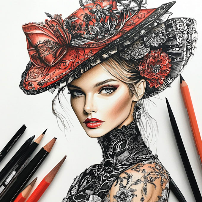 Make gorgeous detailed fashion illustration and tech drawing by ...