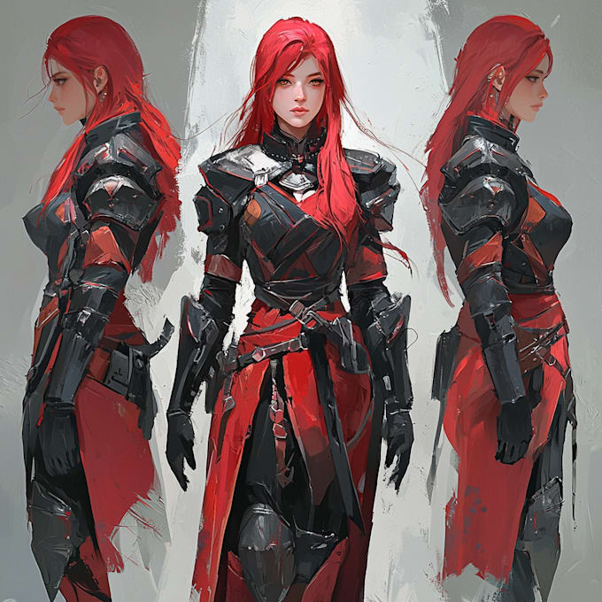 Draw fantasy character design and concept art illustration by ...