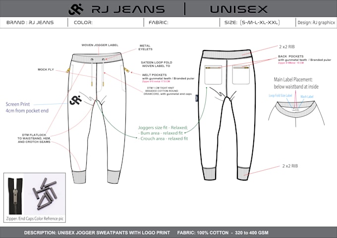 Create technical flat sketch and tech pack by Muhammadrehanrj | Fiverr