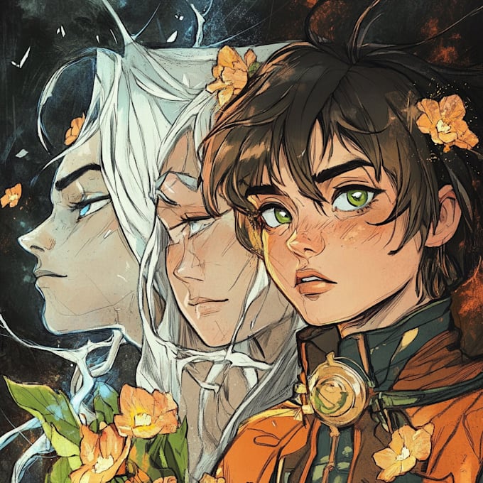 Draw anime character illustration, oc, fan art by Minenhlecohen | Fiverr