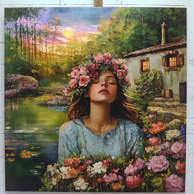 Paint a real oil painting by Promrisan | Fiverr