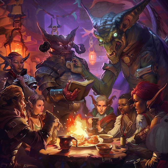 Draw your dnd party by Inierco | Fiverr