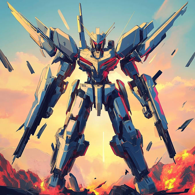 Draw gundam, transformer, robot, armor, mecha by Nayailandu | Fiverr