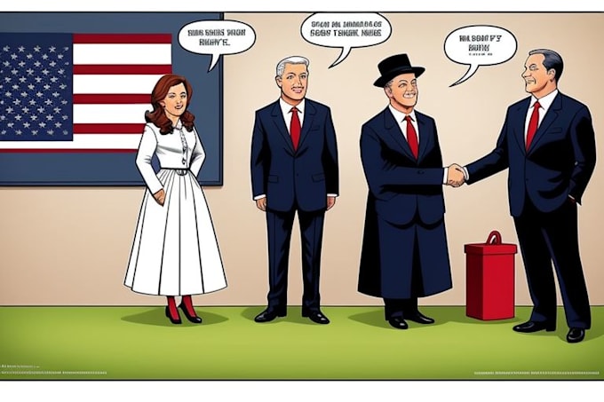 Create funny political cartoons by Weafsuka | Fiverr