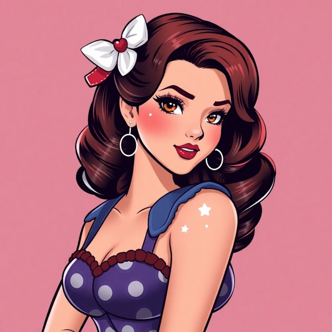 Draw Pin Up Girl And Pin Up Girl Illustration By Erteontaumu Fiverr