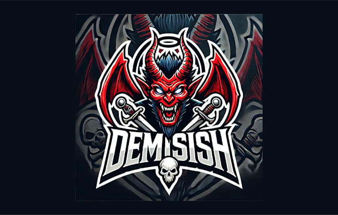Do demon hellish cartoon, character mascot logo with unique concepts by ...