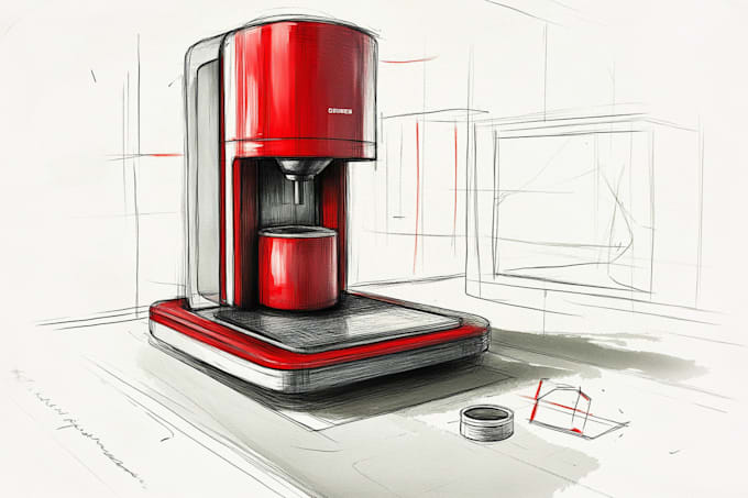 Draw industrial design product illustrations and sketches by Hannelmith ...