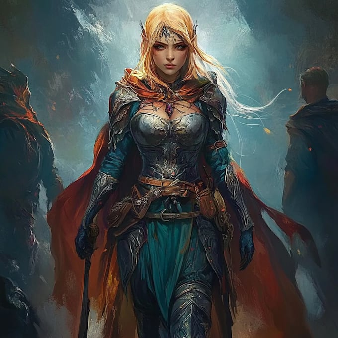 Draw your fantasy character illustration in very unique style by Grusge ...
