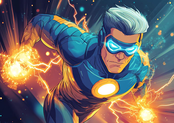 Do an amazing superhero cartoon characters by Urbashen | Fiverr