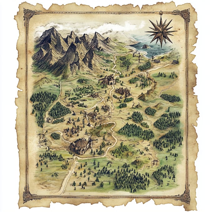 Create custom fantasy map illustration by Veorapaul | Fiverr