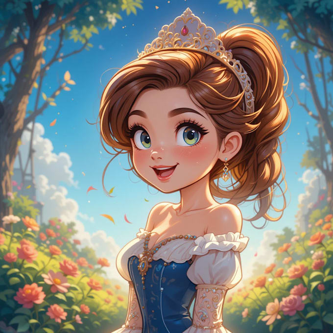 Draw your cartoon portrait in disney style by Wokseen | Fiverr