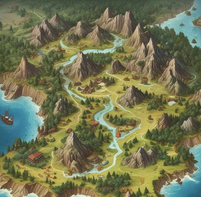Do your fantasy map for rpg map design by Bezagnd | Fiverr