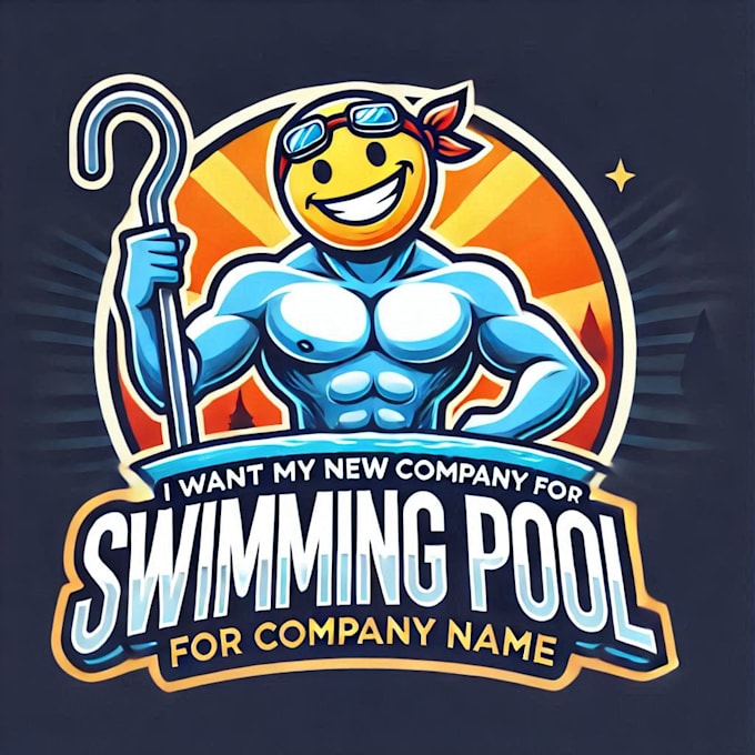 Do make swimming pool mascot logo design with unlimited review by ...