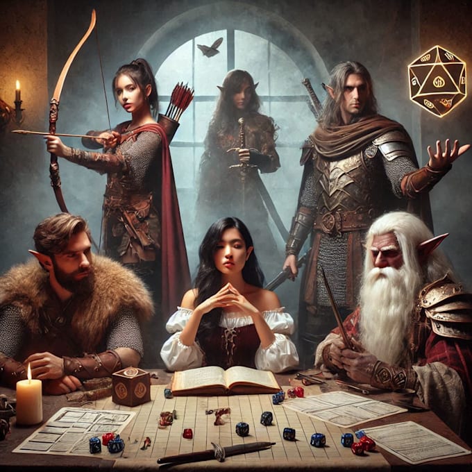 Draw your dnd character art by Rosaeynold | Fiverr