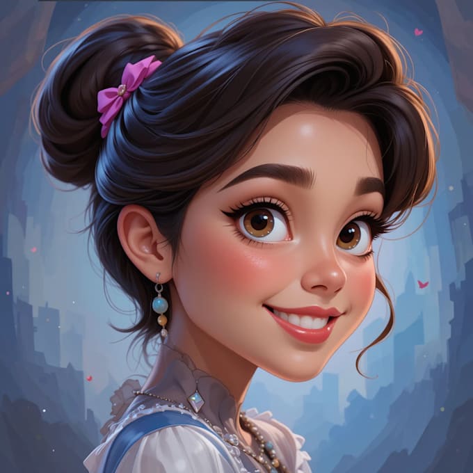 Draw your portrait in disney cartoon style caricature by Lohwartz | Fiverr
