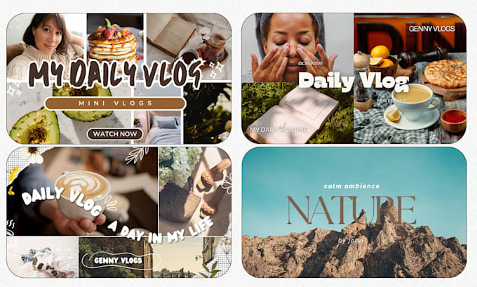 Create attractive and minimal youtube custom thumbnails by Noor ...