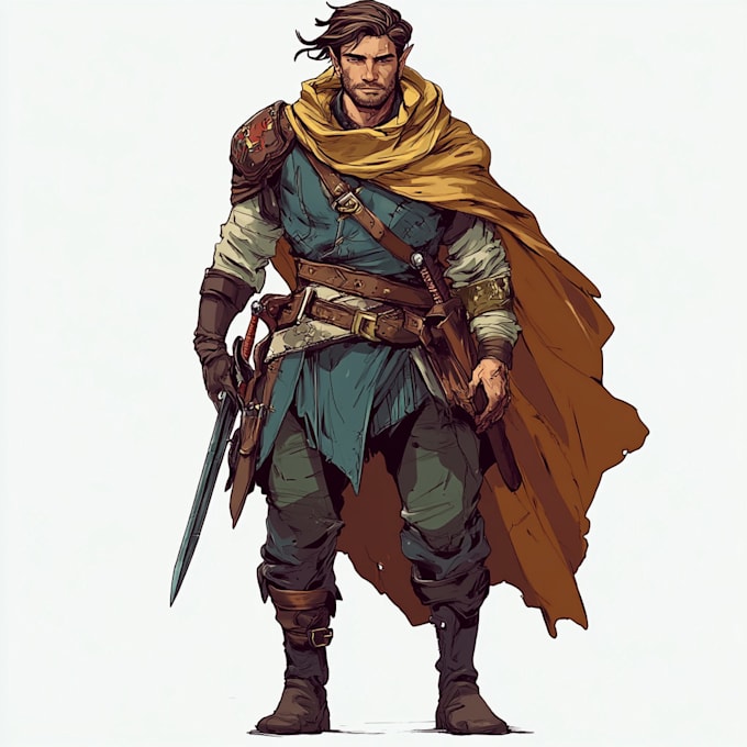 Make a dnd character art and dnd character art by Isabekanertun | Fiverr