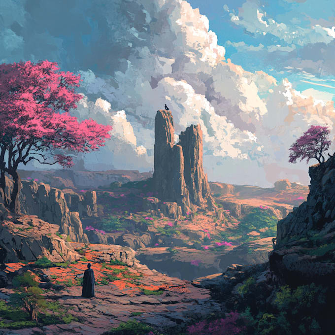 Make landscape concept art, fantasy illustration, by Guekanearbh | Fiverr