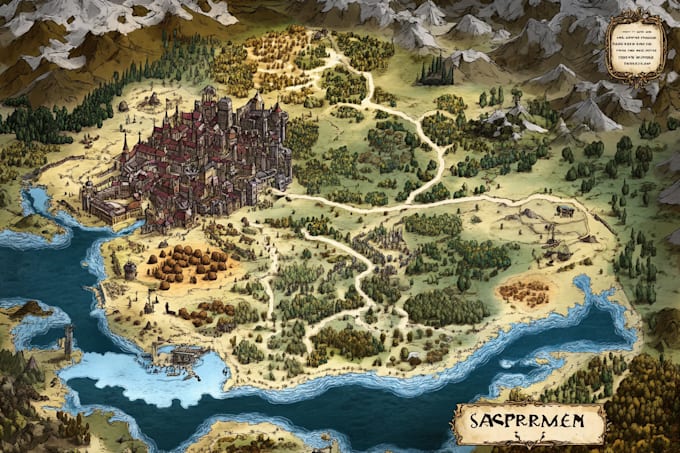 Do your fantasy maps of world, region for your rpg game by Drozark | Fiverr