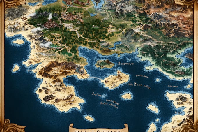 Create a professional fantasy map for your rpg game,book etc by ...