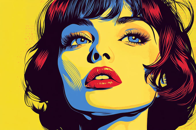 Draw pop art portrait in roy lichtenstein style by Jonceews | Fiverr
